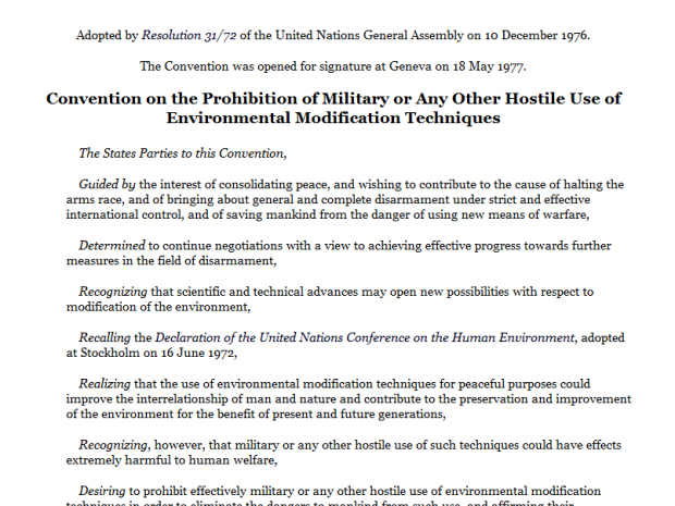 Convention on the Prohibition of Military or any hostile use of ...